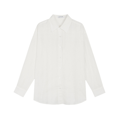 条纹长袖衬衫女防晒衬衣