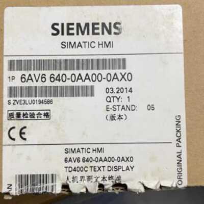 议价6AV6640-0AA00-0AX0西门子TD400C文本显示器6AV66400AA000AX0