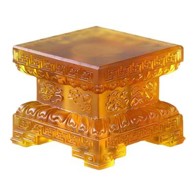 琉璃八吉祥发光方形底座摆件