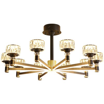 雷士照明全光谱护眼水晶轻奢客厅吊灯主灯客厅灯卧室灯中山灯具