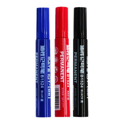 欧标（MATE-IST）油性记号笔1.5mm物流快递大头笔勾线笔光盘笔标记笔海报马克笔黑色/蓝色/红色10支装B1524