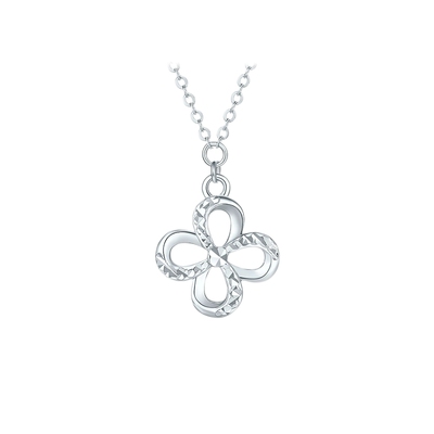 周六福铂金四叶草项链女款pt950