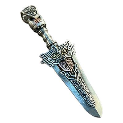 吊坠项链小剑青炙925银护佑男士