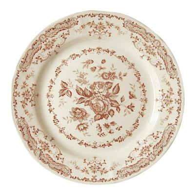 红色黑色釉下彩古典玫瑰复古陶盘