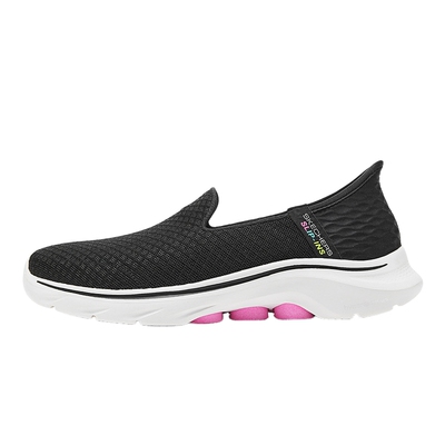 Skechers斯凯奇女士轻便网面透气一脚蹬闪穿健步鞋 125228/BKHP
