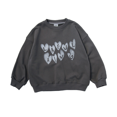 啦芙莱童装儿童韩版字母卫衣25秋季新品男女童圆领毛圈套头衫7765