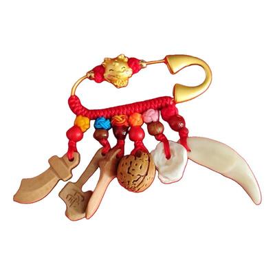 婴儿宝宝孕妇别针桃木挂件桃核