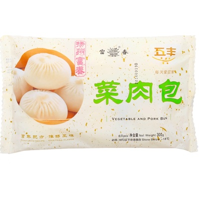 扬州特产富春包子蟹黄三丁菜肉包