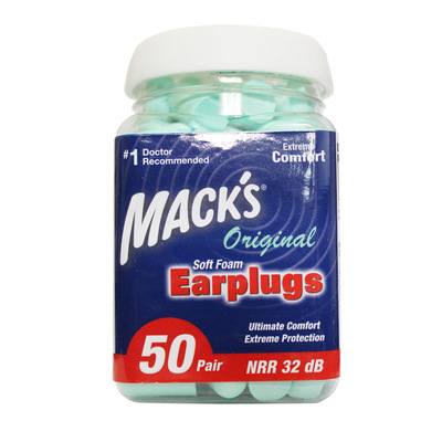正品美国进口MACK隔音降噪音防噪音工作学习睡觉旅行50对装瓶装