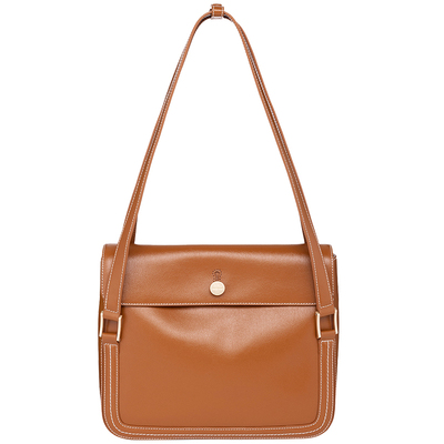 loeuvre单肩包女牛皮复古大容量