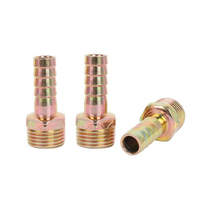 铁镀彩外丝直通宝塔管接头