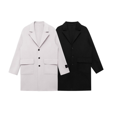 G家绵羊毛+山羊绒长款大衣外套