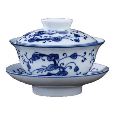 盖碗手绘功夫茶具茶碗贵和祥茶杯