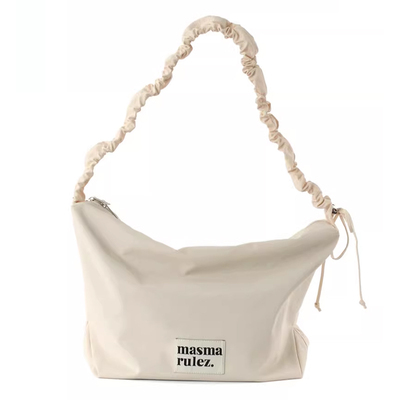 MASMARULEZ官方正品现货尼龙通勤单肩包斜挎包腋下包休闲百搭米白