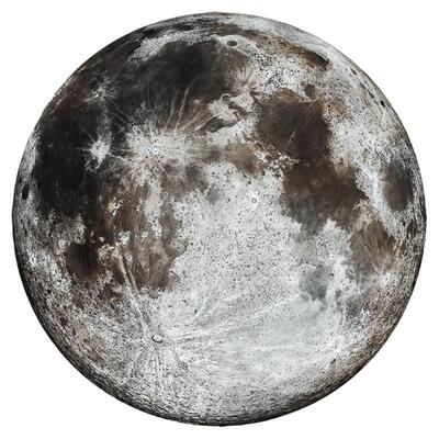 月球地球圆形进口蓝卡纸益智拼图