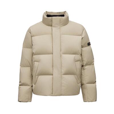 君羽白鹅绒服女短款加厚面包服