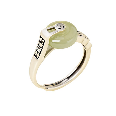 宫里上新天然和田玉财来运转戒指