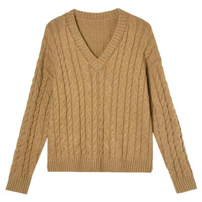 套头上衣弹力修身毛衣