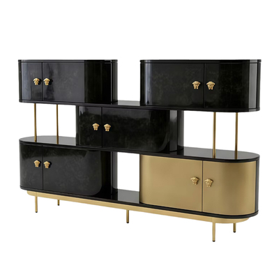 轻奢极简入户玄关柜高端艺术实木