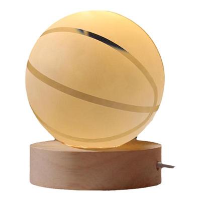 足球篮球水晶球发光小摆件