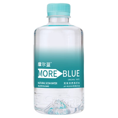 摩尔蓝moreblue克东天然苏打水低氘水弱碱可加热网红款410ml*12瓶