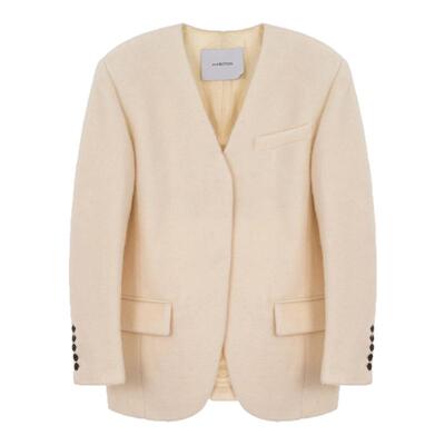 pushBUTTON 日常通勤女士直筒休闲长袖外套银泰百货301574