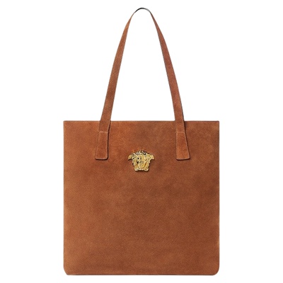 【12期免息】VERSACE/范思哲 男女同款La Medusa绒面革托特包