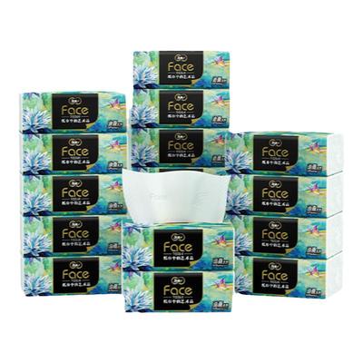 洁柔油画抽纸4层80抽可湿水纸巾