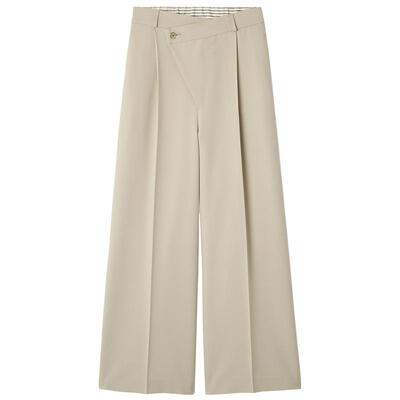 LILYBROWN斜扣直筒阔腿西装裤