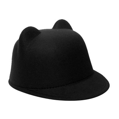 秋冬可爱猫耳朵亲子帽恶魔礼帽