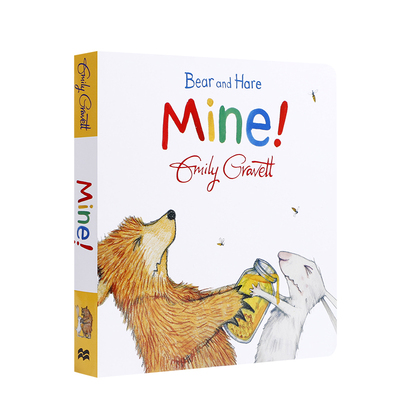 英文原版Bear and Hare: Mine!熊和兔子的友谊纸板书 儿童英语启蒙绘本温馨亲子早教书图画书格林威奖作家Emily Gravett送音频