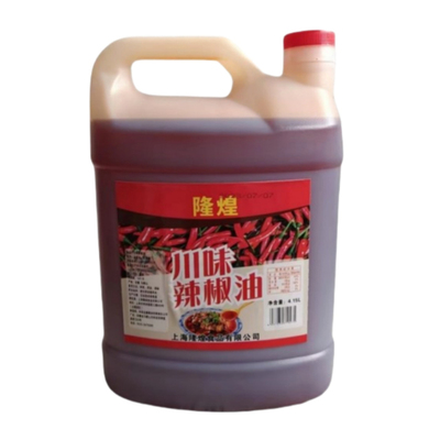 隆煌牌四川风味辣椒油4.15L桶装