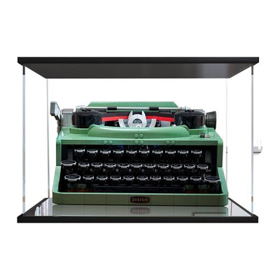 适用乐高21327复古打字机积木模型防尘罩亚克力展示盒 手办收纳盒