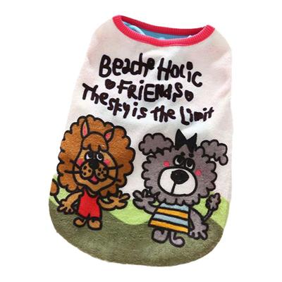 召唤兽狗狗吊带背心薄款毛巾布泰迪春夏时尚印花透气小狗猫咪衣服