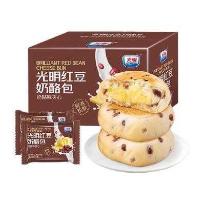 光明红豆奶酪夹心面包