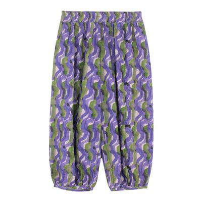 utouto长裤碎花图形收口休闲裤