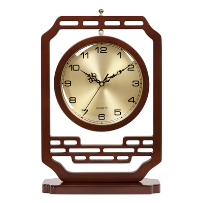 汉时座钟新中式实木客厅柜台座钟