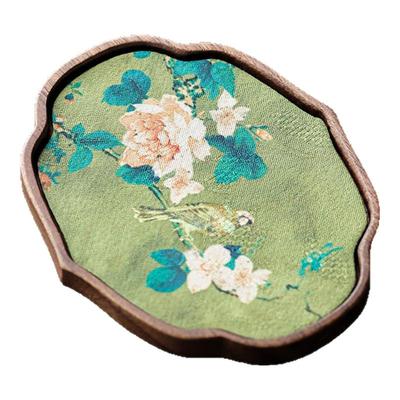 胡桃木云纱杯垫茶托茶垫底座