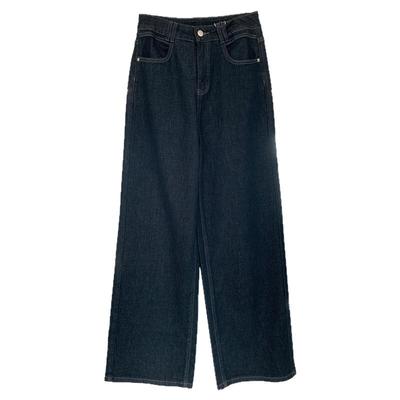 大长腿防褪色窄版直筒牛仔裤