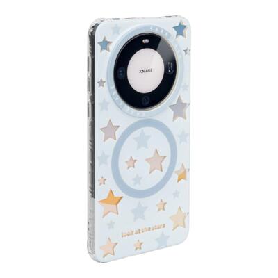 carecase蓝色镭射星星手机壳原创