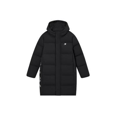 特步童装儿童运动羽绒服男童秋冬季新款正品休闲保暖女童连帽外套