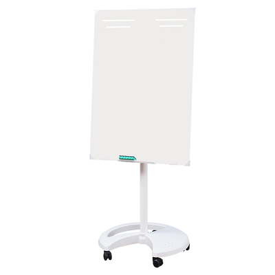 钢化玻璃白板支架式移动带轮可檫