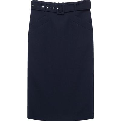 BLUE ERDOS高智通勤羊毛混纺直筒毛呢半裙B246M0027