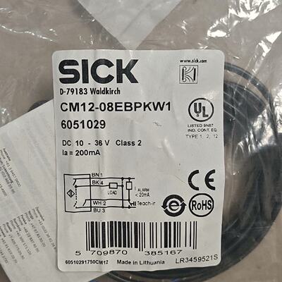 询价-西克SICK电容接近开关传感器CM1208EBPKW1订