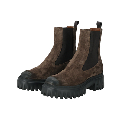 HOGAN 女士H700厚底切尔西靴子短靴跟高6cm HXW7000FV30BYE