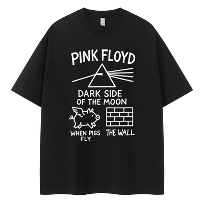 PINKFLOYD迷墙纯棉宽松T恤