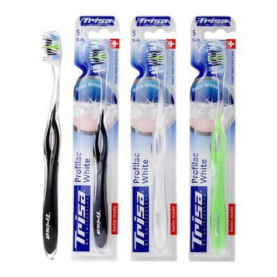 瑞士Trisa皓齿炫软毛牙刷清洁成人家用男女情侣牙刷多色原装进口