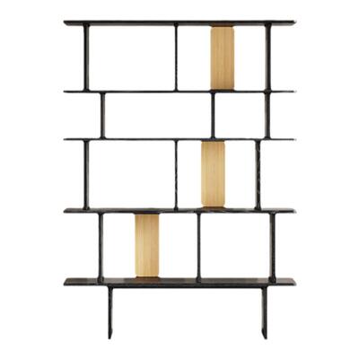 北欧新款黑色实木书柜