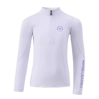 HORSELEADER春夏四季儿童马术T恤长袖骑马装备高弹训练马术服装