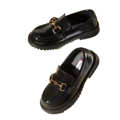 艾芮苏女童乐福鞋春秋新款女童鞋